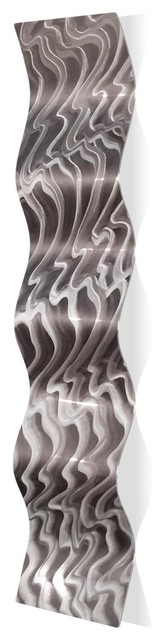 Wavy Metal Art 'Polar Wave', Modern Wall Sculpture on Metal ...