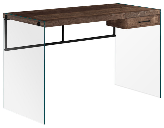 24" Brown Rectangular Computer Desk - Contemporary - Desks And Hutches ...