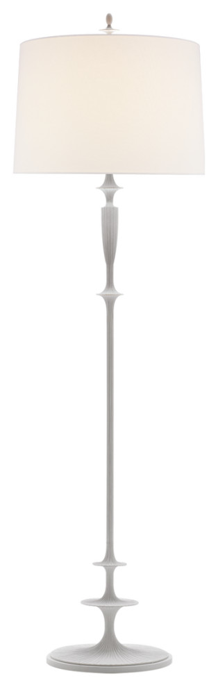 Lotus Floor Lamp With Linen Shade - Transitional - Floor Lamps - by ...