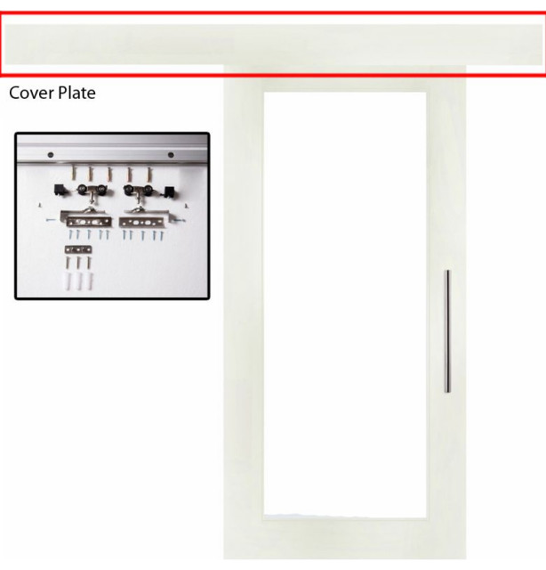 Mirrored Sliding Barn Door with Mirror insert with Hardware Kit ...