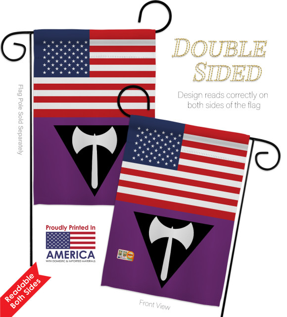 US Labrys Pride Inspirational Support Garden Flag, 13" X 18.5" X 0.1 ...