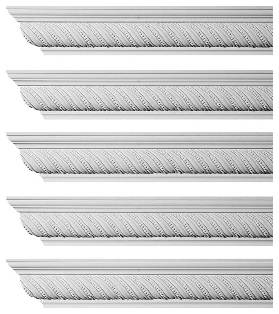 Ornate Cornice White Urethane Queensborough Design 5 Pieces Totaling ...