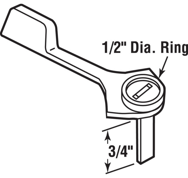 Sliding Door Latch Lever, White - Traditional - Door Hardware - by ...
