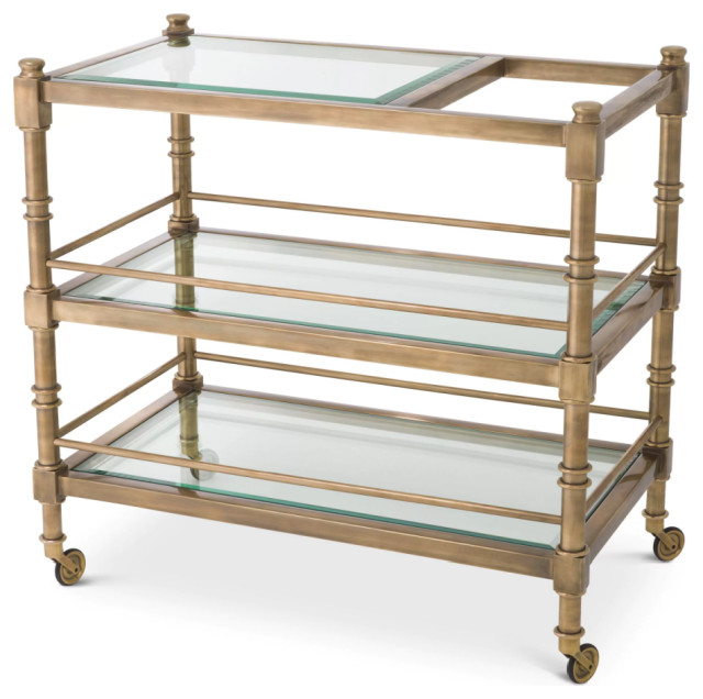 Classic Brass Trolley | Eichholtz Alexia - Contemporary - Bar Carts ...