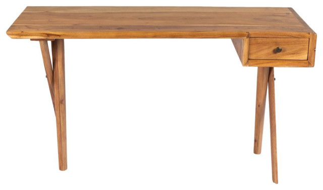 Vikky Natural Wood Desk - Contemporary - Desks And Hutches - by ...