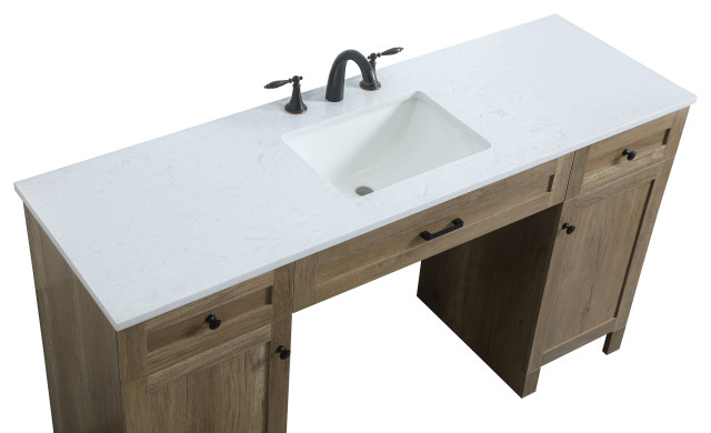 54" ADA Compliant Bathroom Vanity, 60" - Farmhouse - Bathroom Vanities ...