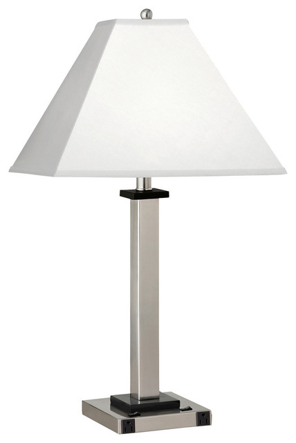 Twin-Light Double Nightstand Lamp, Single - Transitional - Table Lamps ...