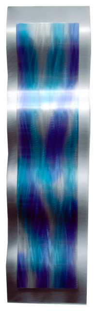 Metal Wall Art Wavy Sculpture Modern Abstract Decor, Sea Mist by Miles ...