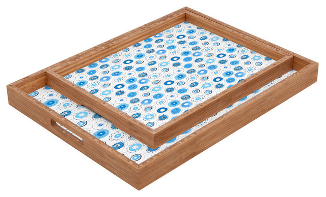 Deny Designs Cori Dantini Middy Polka Blue Rectangular Tray, Large ...