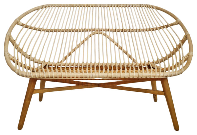 Rattan Oval Bench - Tropical - Accent And Storage Benches - by Design ...