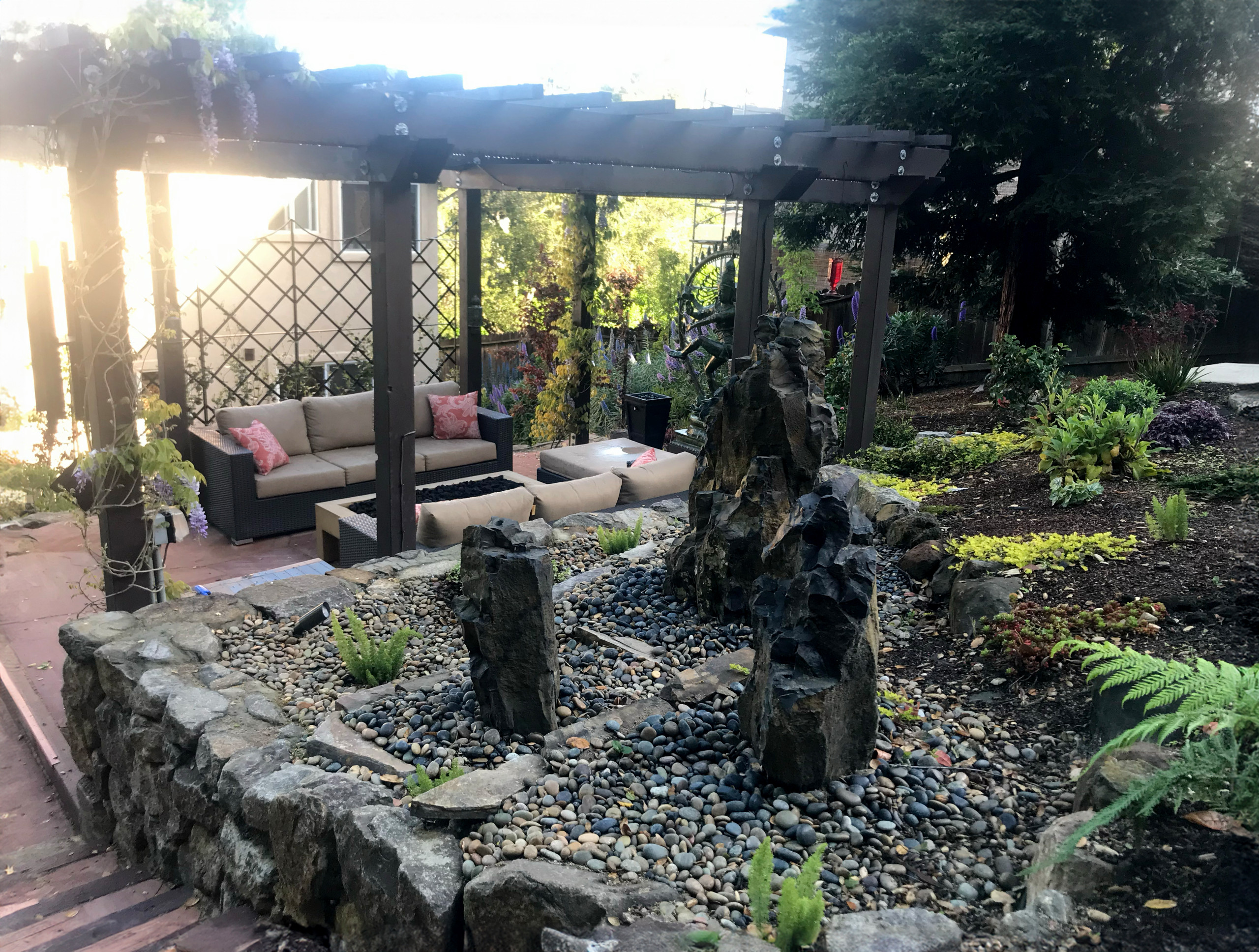 Covered Rock Hillside Landscaping
