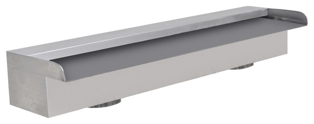 Pool Fountain Rectangular Waterfall, 23.6" Stainless Steel ...