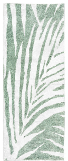 Pale Palm Simple Spaces Foliage Runner Rug 21" X 54" - Tropical - Hall ...
