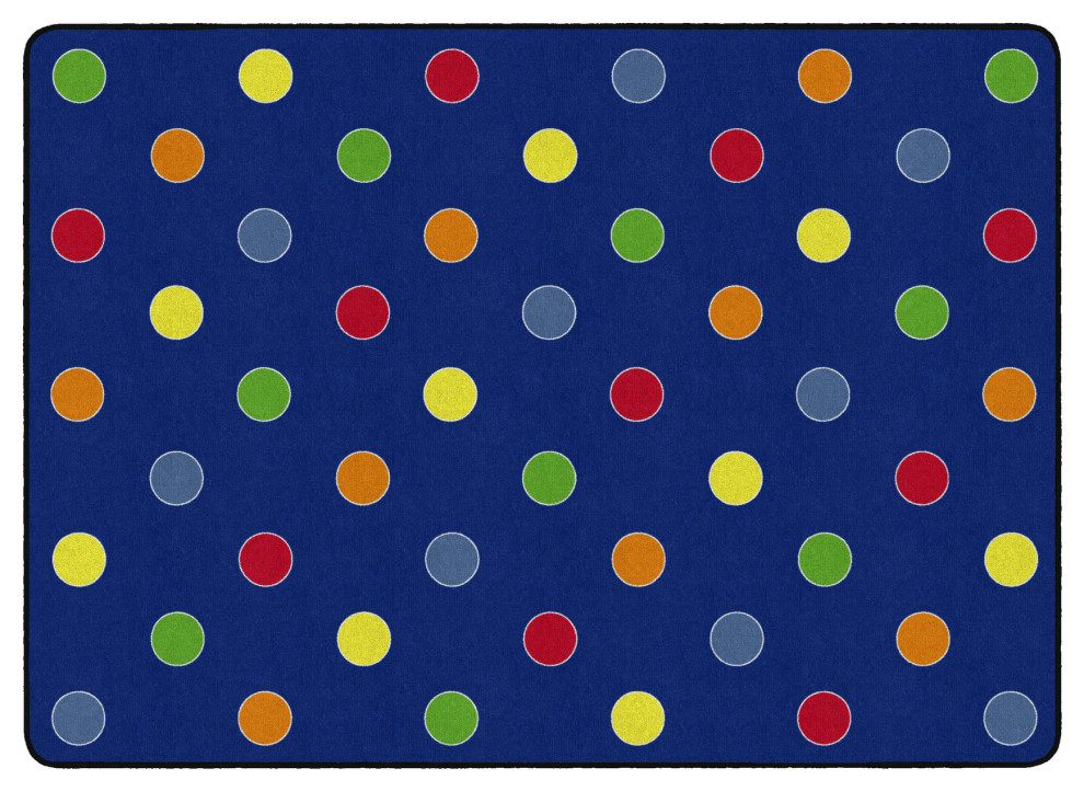 Flagship Carpets FE409-32A 6'x8'4 Dots Primary Rug, 6'X8'4 ...