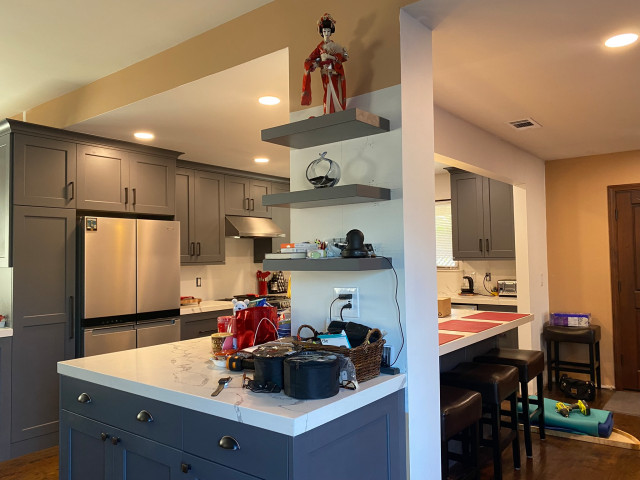 Powderful & Bold! Wrought Iron Kitchen Cabinet - Transitional - Kitchen ...