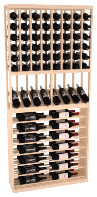 CellarVue Horizontal Wine Rack Combo, Pine - Transitional - Wine Racks ...