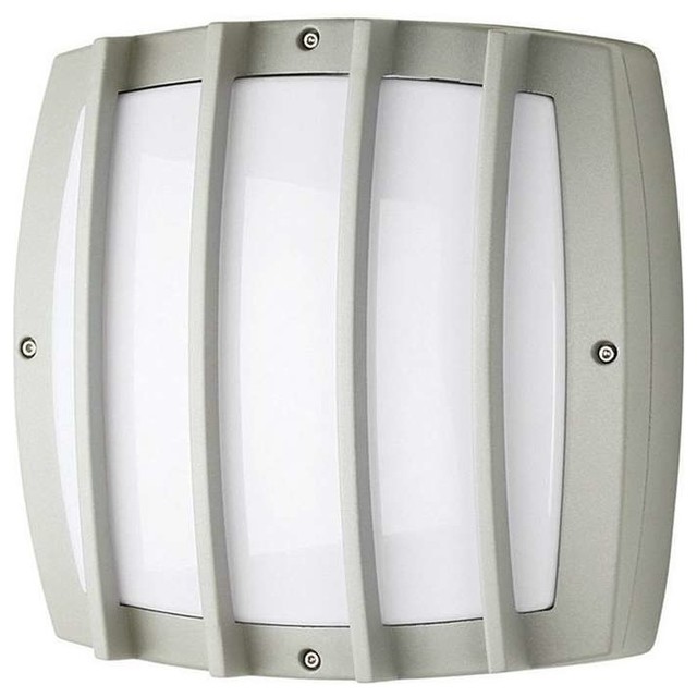 Stone Lighting Outdoor Wall Lux Square Grid Silver Incandescent A19 ...