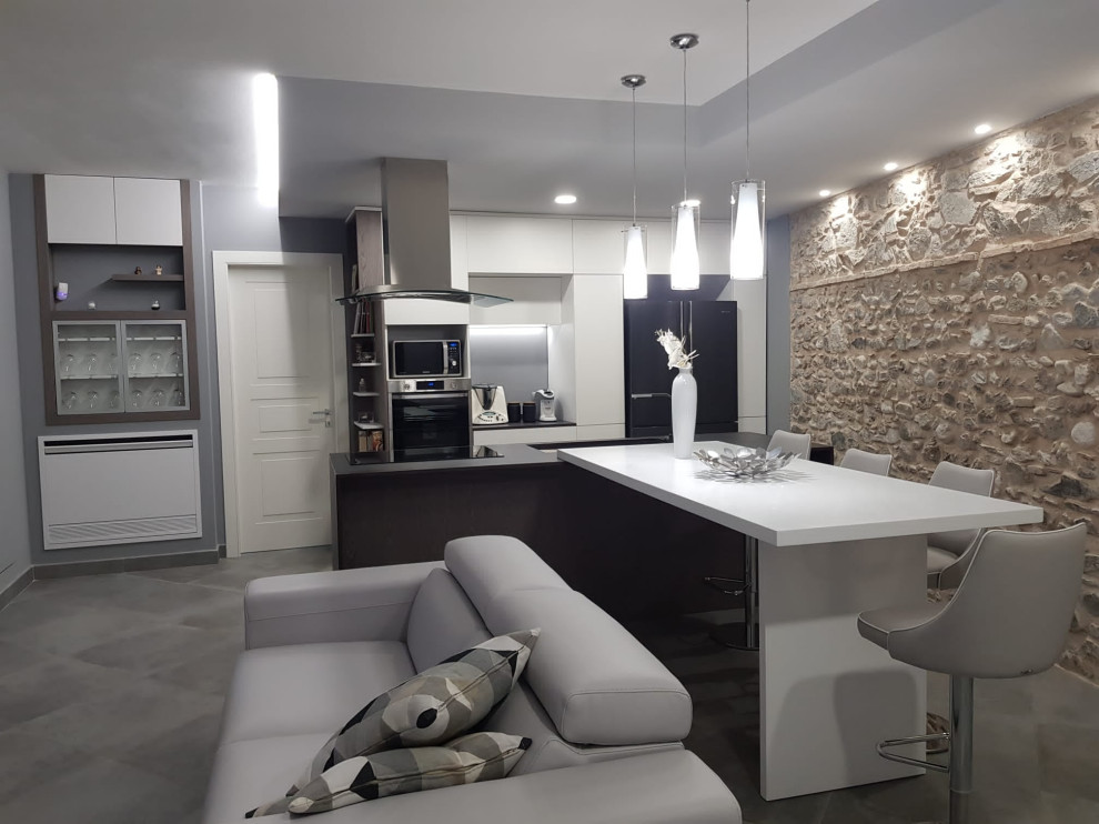 Cucina Moderna piano in Dekton Keyla - Contemporary - Kitchen - Catania ...