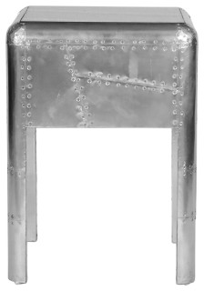 Aviator Side Table with glass - Industrial - Side Tables And End Tables ...