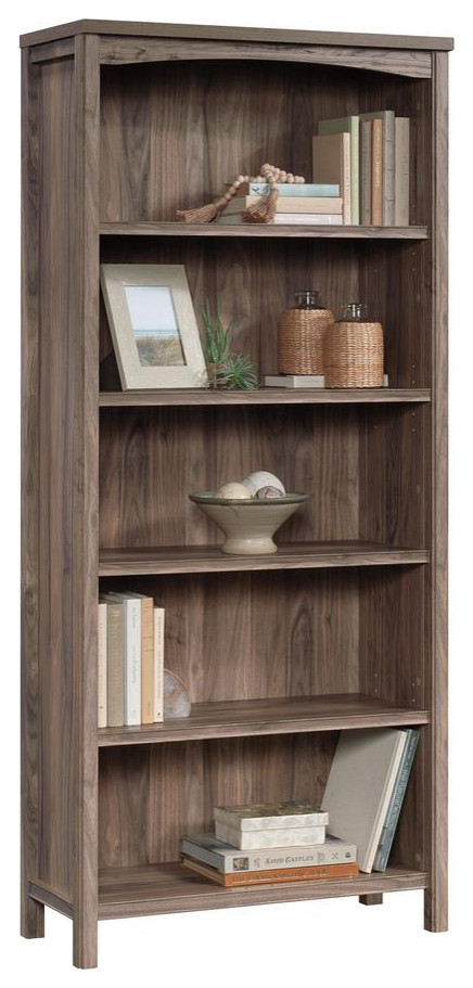 Costa 5-Shelf Bookcase Washed Walnut - Contemporary - Bookcases - by ...