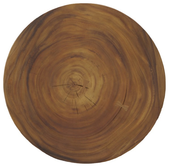 Chuleta Bar Table, Iron Base, Natural, 32x32x42" - Industrial - Indoor ...