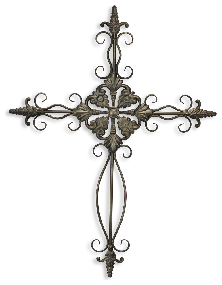 Santorini Decorative Cross - Mediterranean - Metal Wall Art - by ...