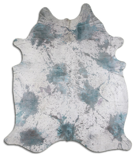 ACID WASHED HAIR ON Cowhide Rug DE DISTRESSED EMERALD GREEN, 5'x7' to 6 ...
