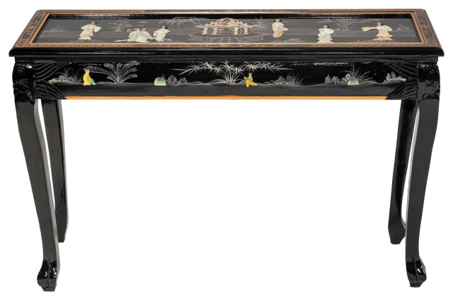 Classic Oriental Console Table, Unique Hand Carved Ladies Pattern ...