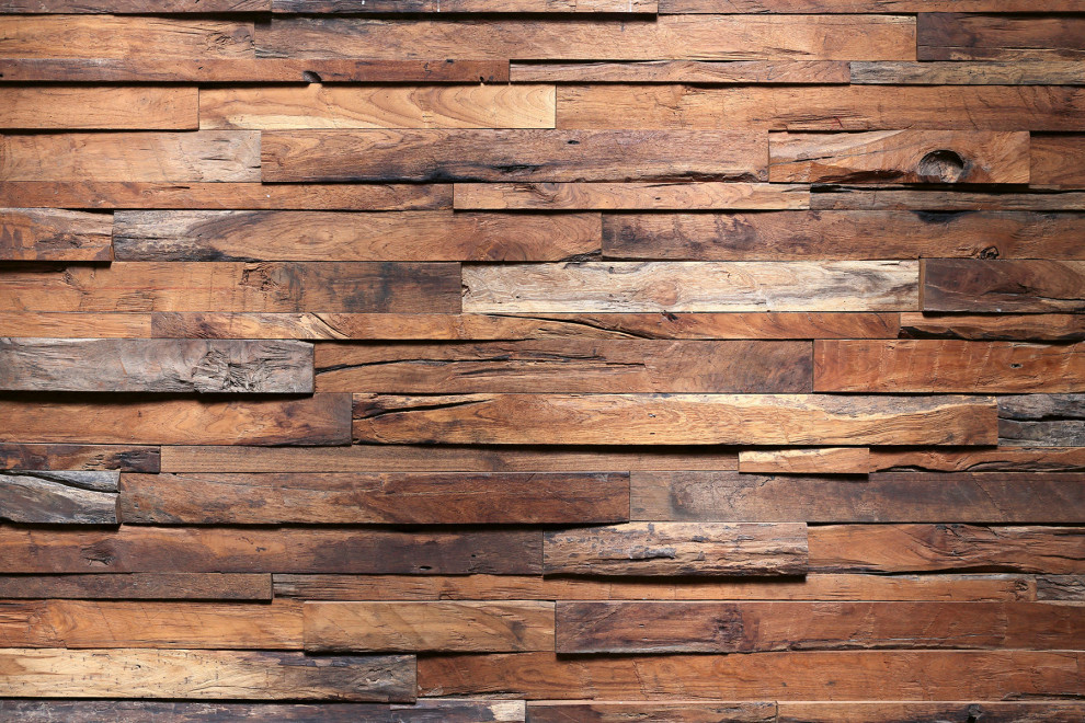 Wooden Wall Wall Mural - Rustic - Wallpaper - by Brewster Home Fashions ...