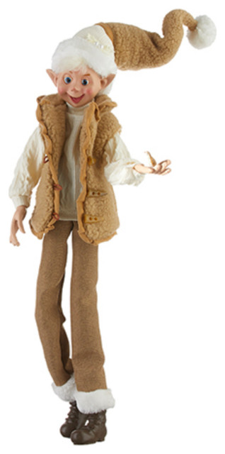 Cozy Winter Posable Elf - Holiday Accents And Figurines - by Room With ...