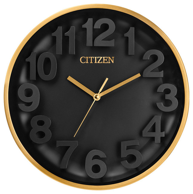 Citizen Gallery Raised Numbers Wall Clock - Contemporary - Wall Clocks ...