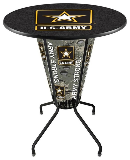 Lighted Army Pub Table - Contemporary - Outdoor Pub And Bistro Tables ...