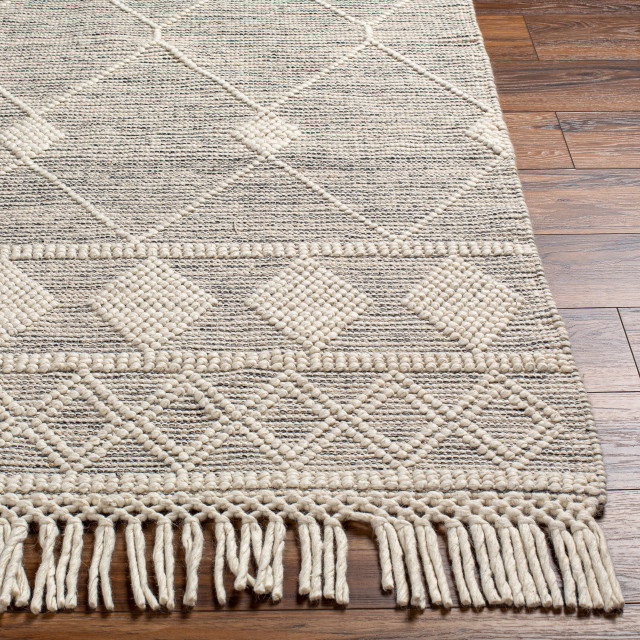 Surya Hemingway HMG-2301 Hand Woven Wool and Polyester Area Rug, 2'3" x ...