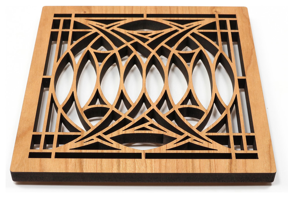 Frank Lloyd Wright Blossom House Hardwood Trivet - Transitional ...