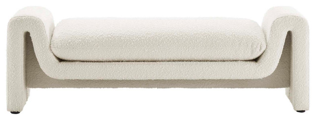 MODWAY Waverly Boucle Fabric Bench - Transitional - Upholstered Benches ...