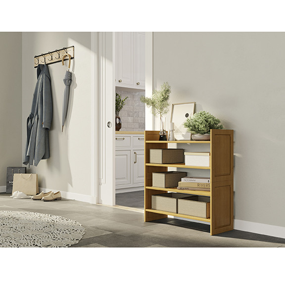 Solid Wood 2-Tier Storage Rack - Transitional - Display And Wall ...
