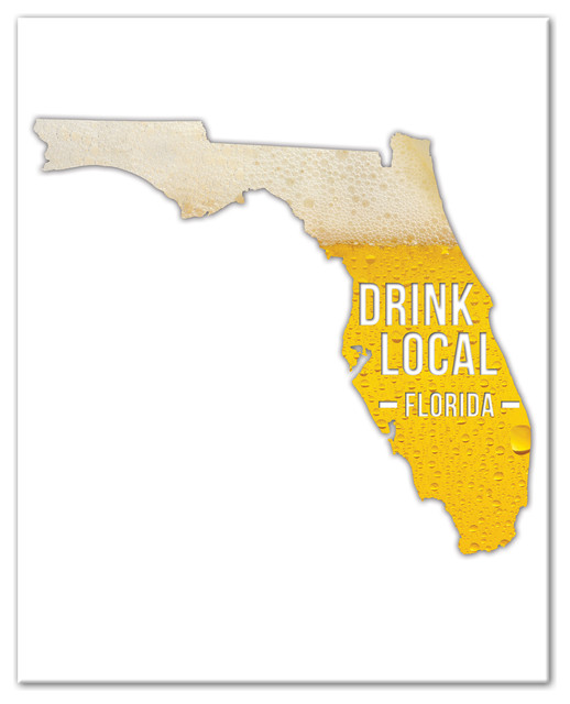 Florida Drink Local Beer Wall Art - Contemporary - Prints And Posters ...