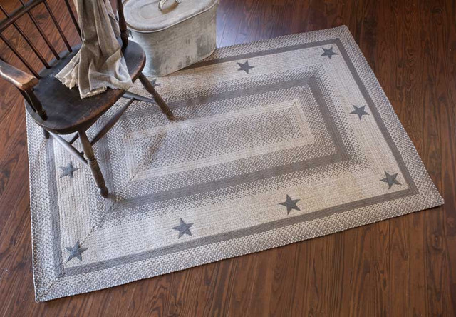 Primitive Star - Plymouth Jute Braided Rug. Rectangle. 5' x 8'., 5' x 8 ...