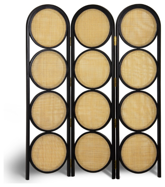 Orb Solid Wood Cane Screen - Tropical - Screens And Room Dividers - by ...