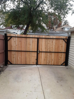 Wrought Iron Wood Gates