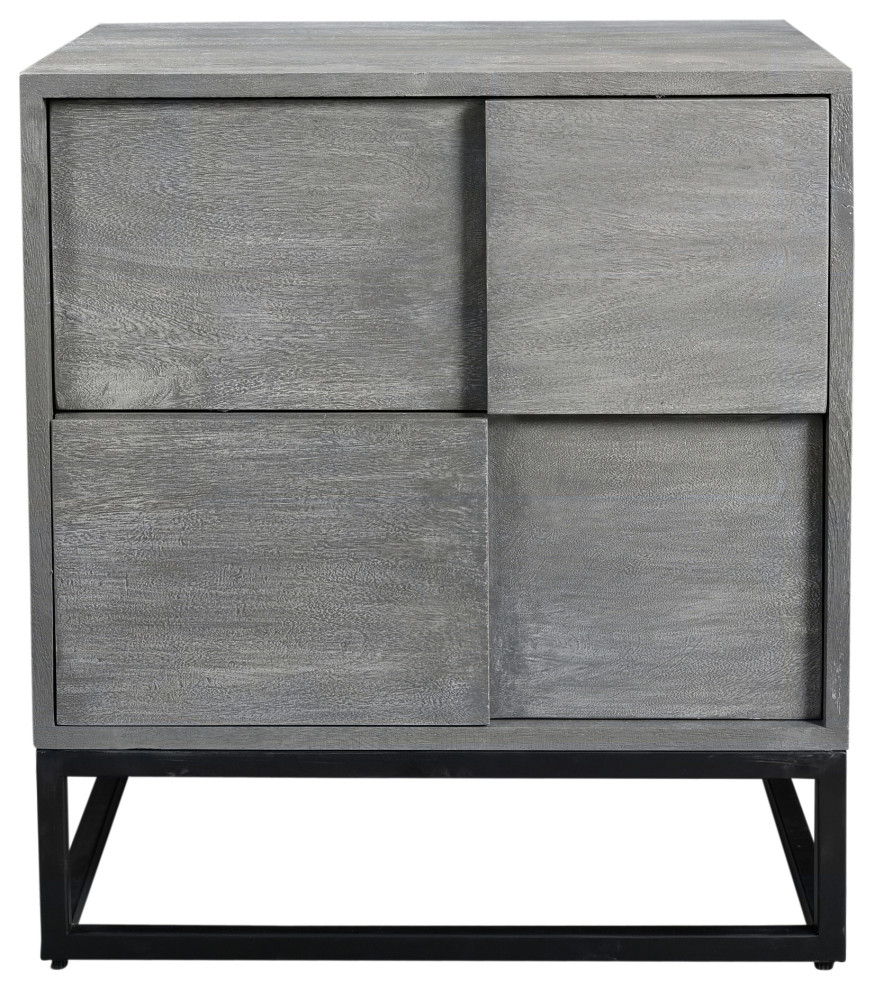 Felix Nightstand, Gray - Industrial - Nightstands And Bedside Tables - by HedgeApple | Houzz