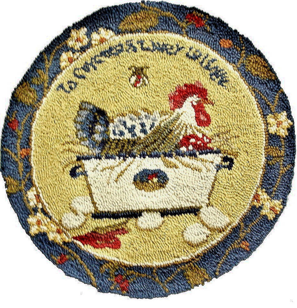 Hand Hooked Chair Pad, 16" - Farmhouse - Seat Cushions - by Hkh Intl ...