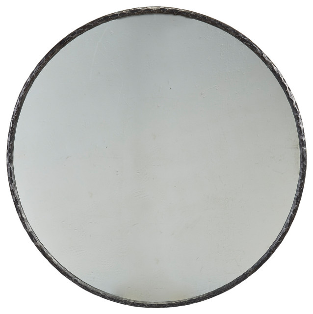 Metal Edge Round Mirror - Industrial - Wall Mirrors - by Sideboards and ...
