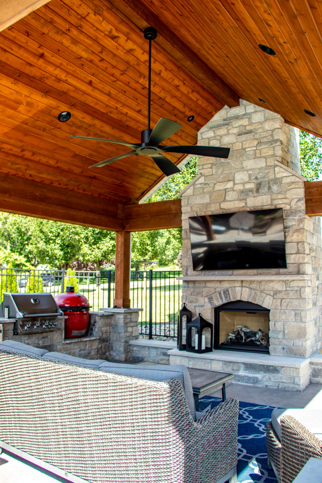 Open Gable Pool House - Patio - St Louis - by Heartlands Building ...