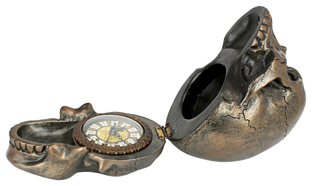 Memento Mori Skull Clock - Contemporary - Desk And Mantel Clocks - by ...