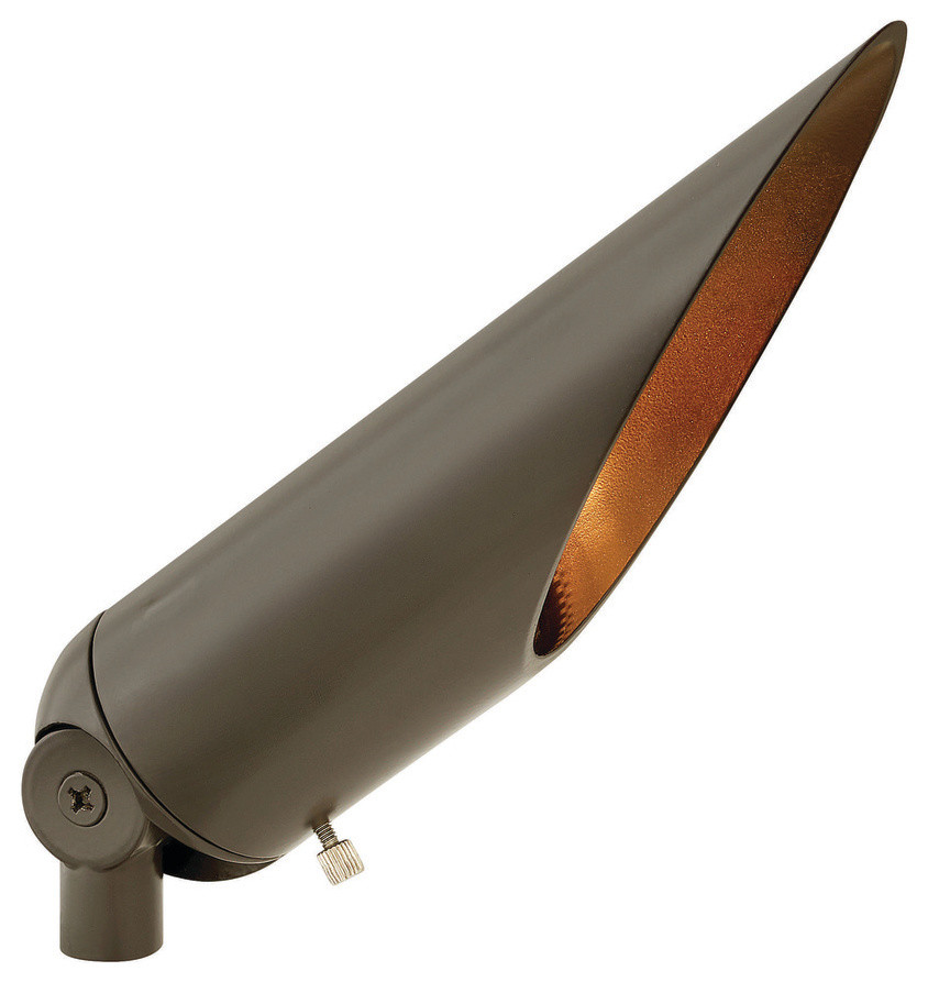 Long Cowl Spot Light Accent Spot In Bronze - Transitional - Outdoor ...
