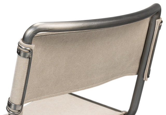 Patton Canvas Field Dining Chairs Set of 2 - Industrial - Dining Chairs ...