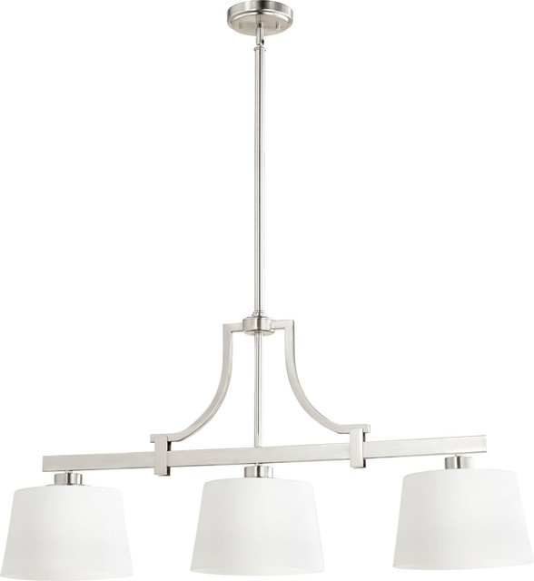 Quorum Lighting Lancaster Transitional Island-Light in Satin Nickel ...