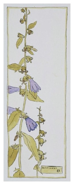 "Bell Flower" Digital Paper Print by Hannah Borger Overbeck, 16"x38 ...