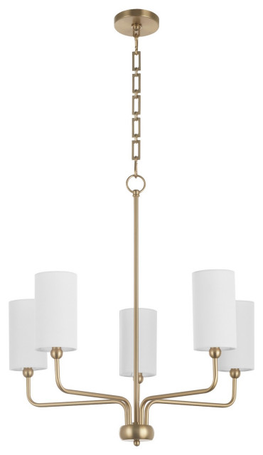Charlotte Transitional Chandelier, Aged Brass - Transitional ...